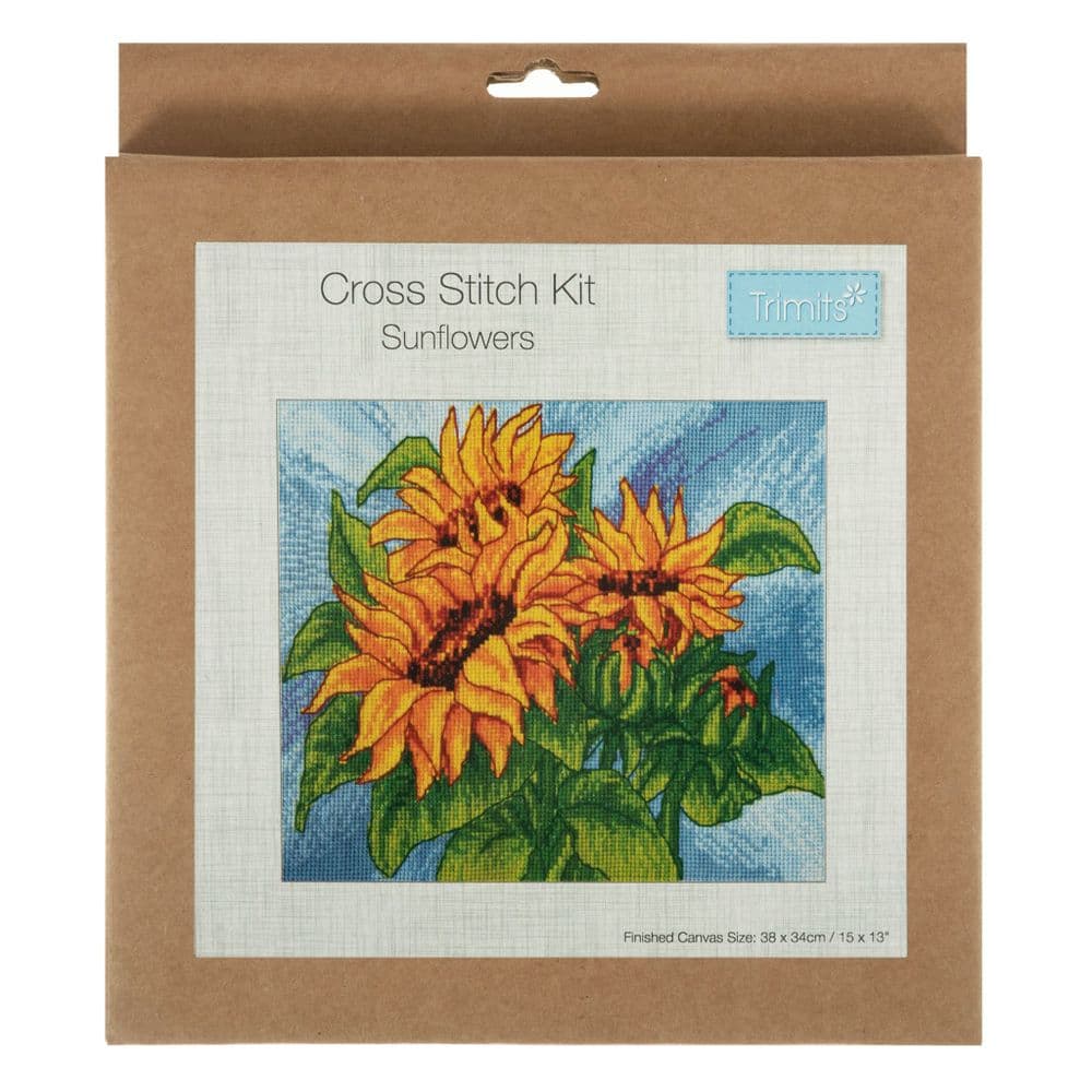Sunflowers cross stitch kit
