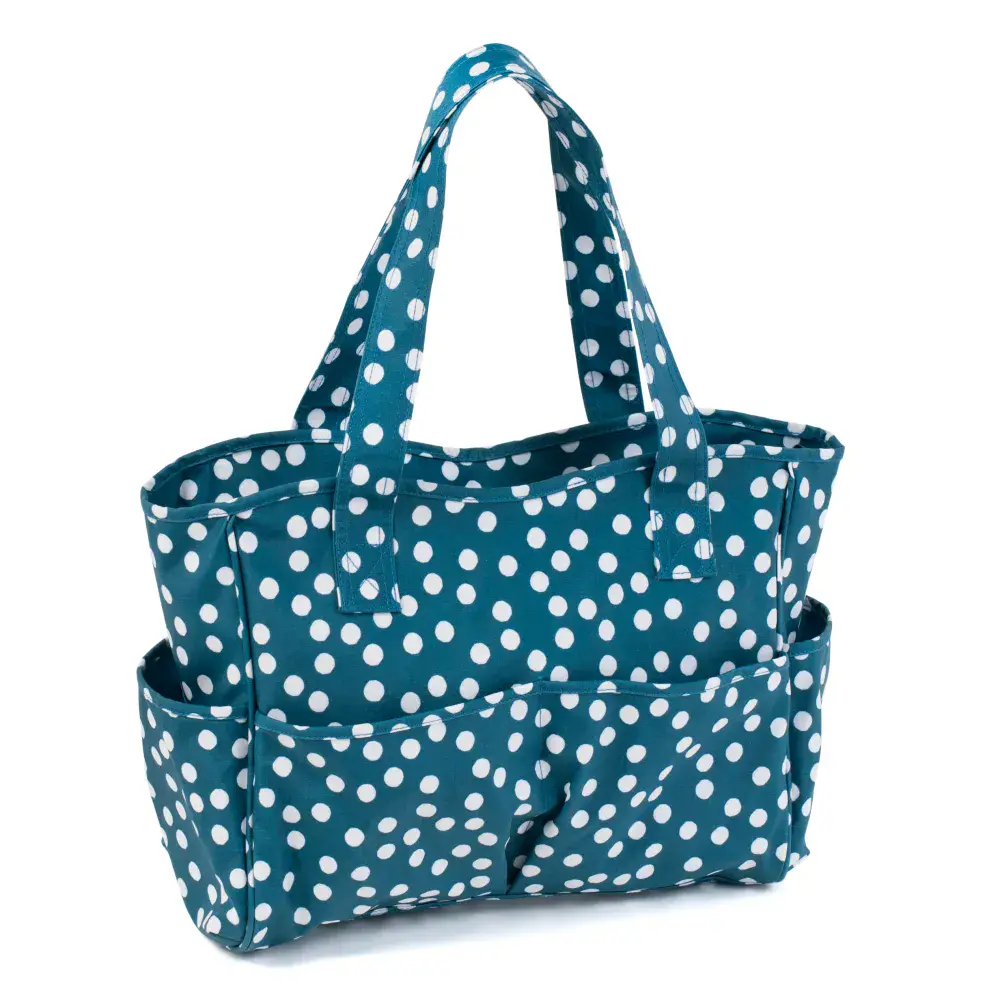 Teal Spot Matt PVC Craft Bag