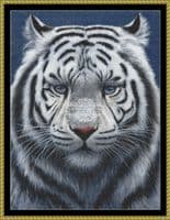 The Cross Stitch Studio White Tiger Ghost printed cross stitch chart