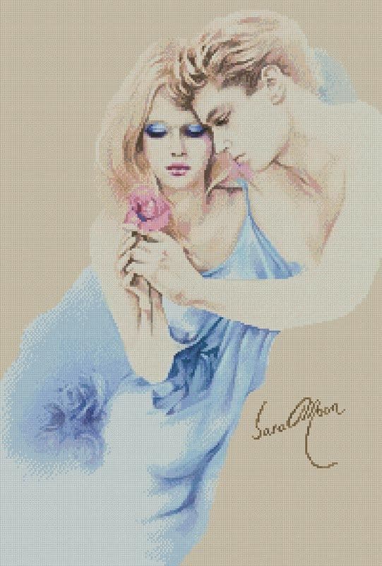 The Gifted Rose by Artecy printed cross stitch chart