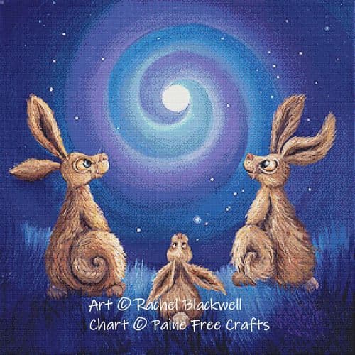 The Hare Family by Paine Free Crafts printed cross stitch chart