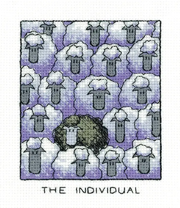 The Individual cross stitch kit - Simply Heritage