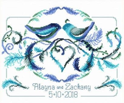 Ursula Michael Love Birds Wedding cross stitch chart