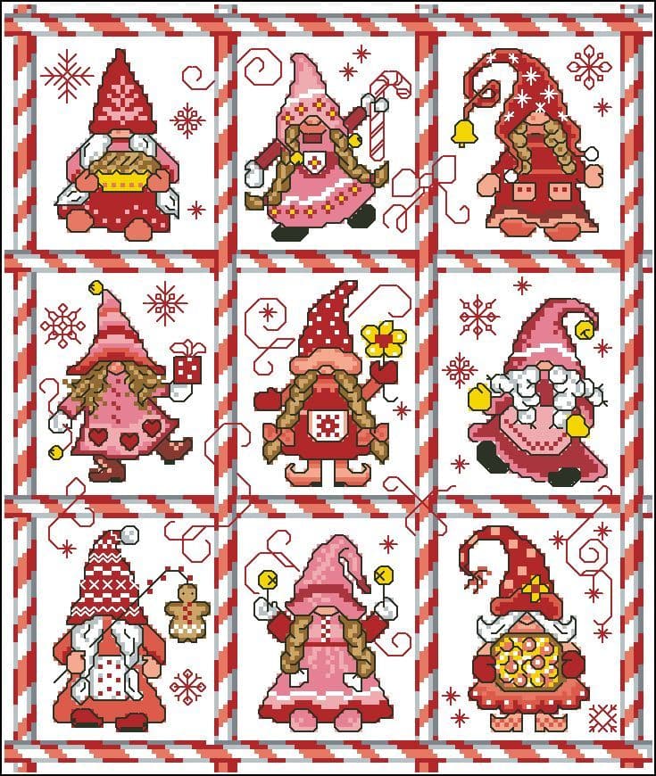 Ursula Michael Mingle Jingle Zoom Girls cross stitch chart