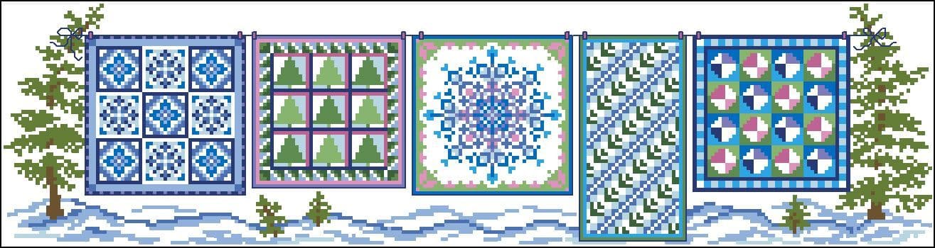 Ursula Michael Row of Winter Quilts chart cross stitch chart