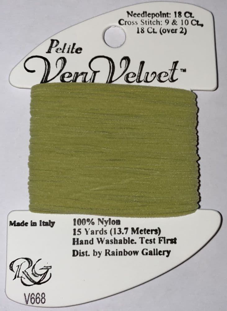 V668 Lite Olive Petite Very Velvet thread