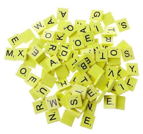 Yellow Scrabble Letter Needle Minder