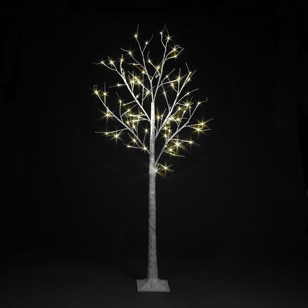 6ft LED Birch Christmas Twig Tree Warm White LED s Outdoor Indoor