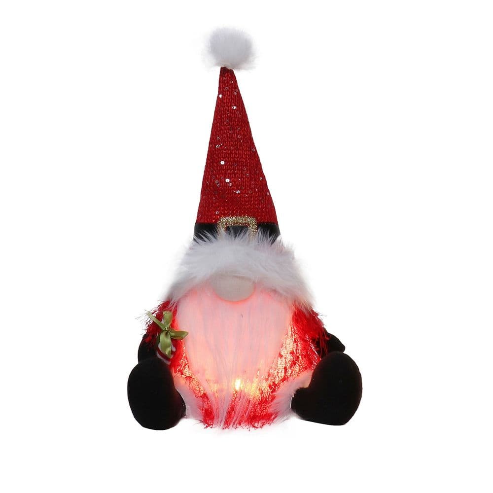 Premier 35cm Lit Sitting Santa Gonk Christmas Decoration