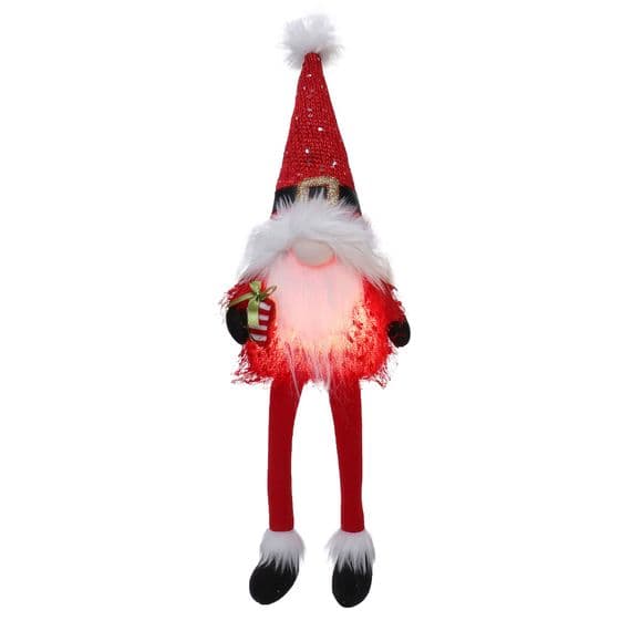 Premier 50cm Lit Sitting Santa Gonk with Dangly Legs