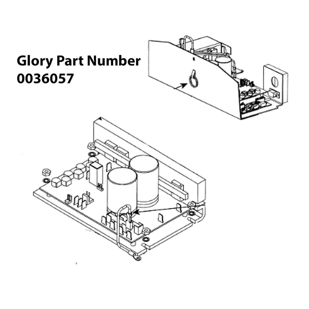 Glory Part Number 0036057 Mach 9/12 Motor Control PCB