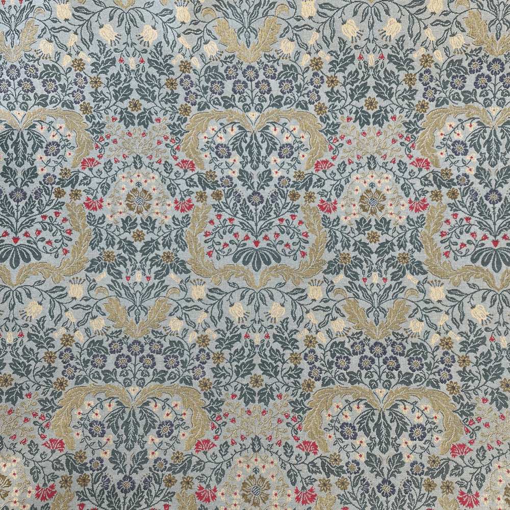 Arbustus Duck Egg - Cotton Mix Tapestry Fabric