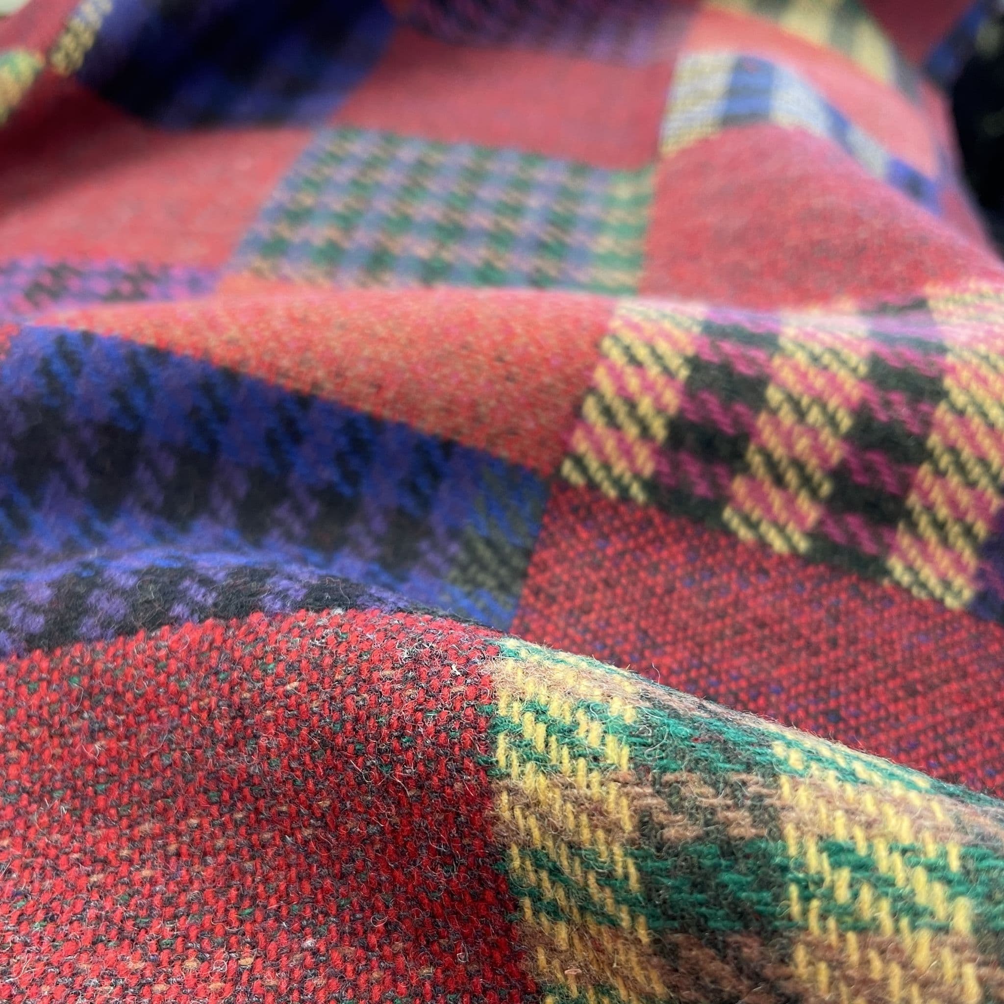 Multi-coloured Check Polywool
