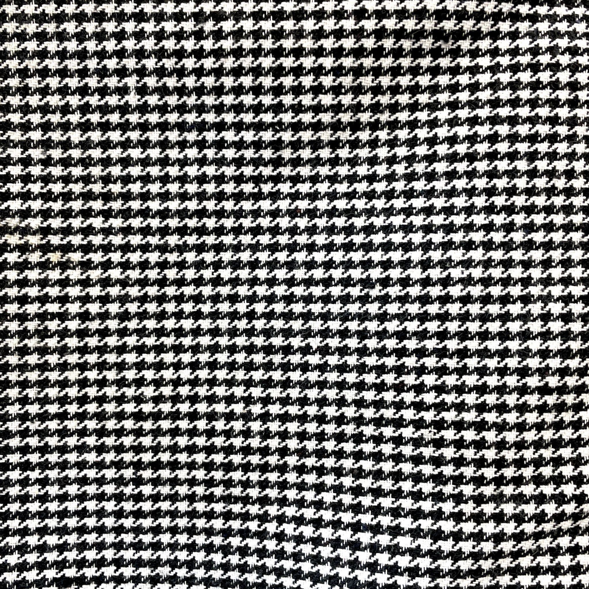 Traditional Welsh Fabric Black and White Houndstooth Polymix Brushed ...