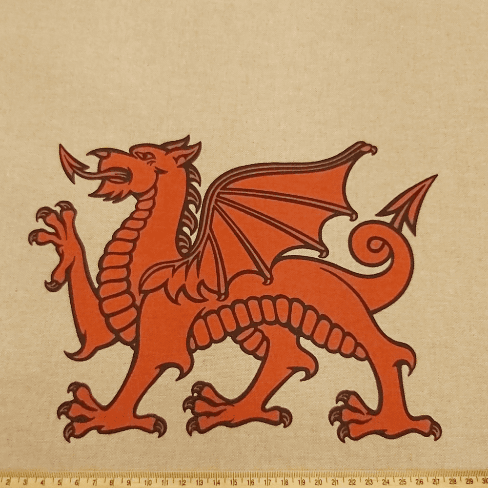 Wales Welsh Dragon by Girones - Curtains Soft Furnishings Cotton Fabric ...