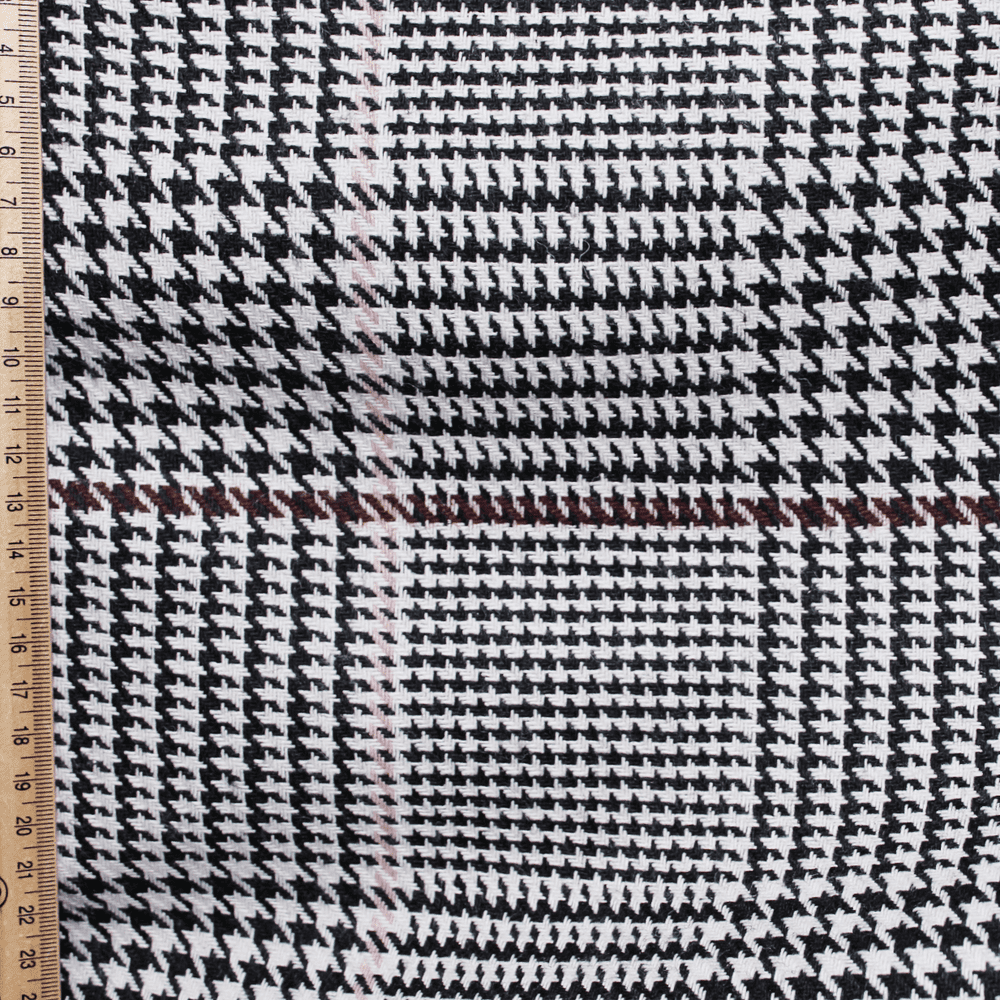 Wool Mix Dress Fabric - Prince Of Wales Check