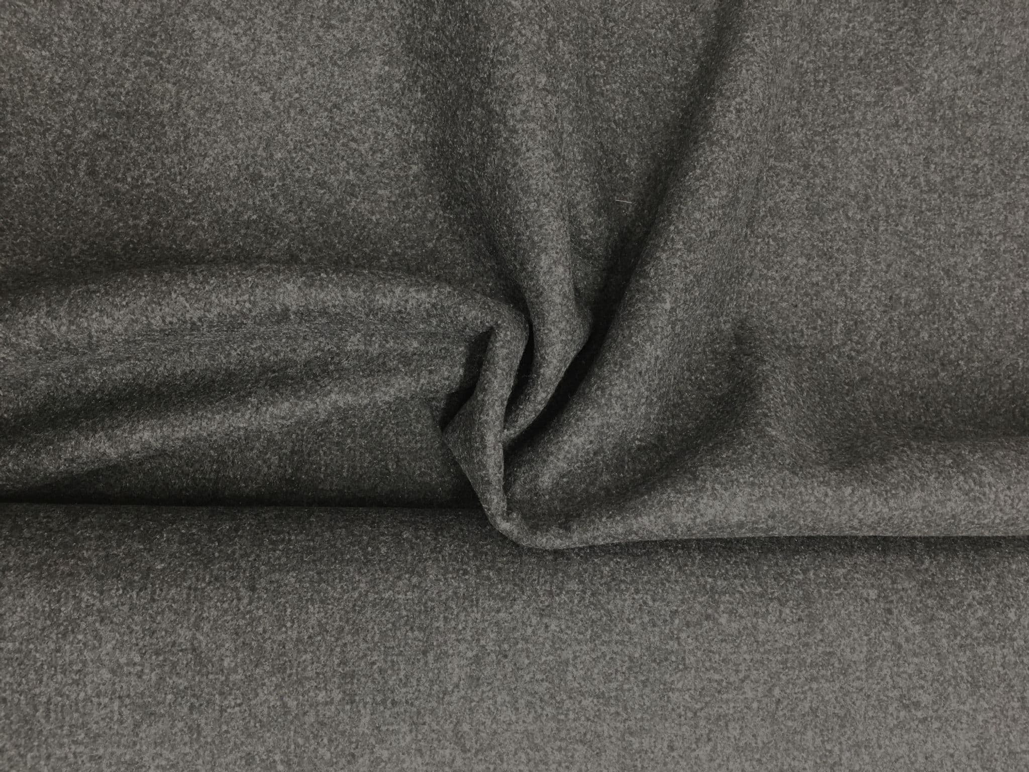 Wool Mix Fabric - Dark Grey with Specks