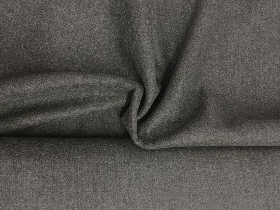 Wool Mix Fabric - Dark Grey with Specks