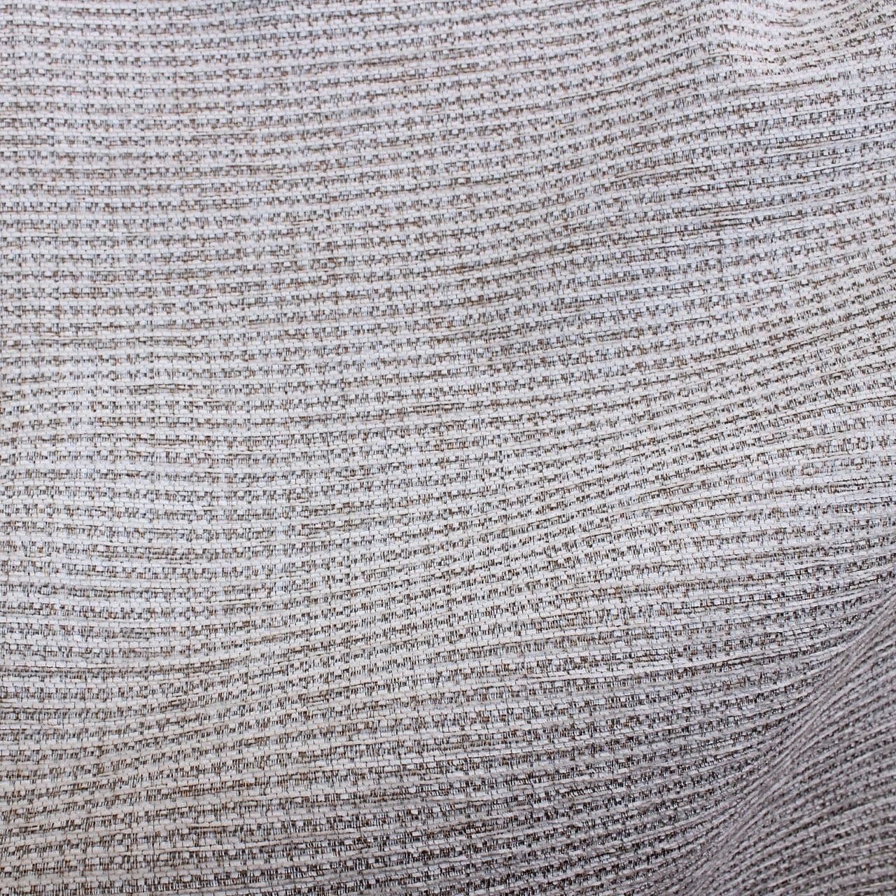 Woven Polyester & Cotton Mix Upholstery Fabric - Natural with Brown