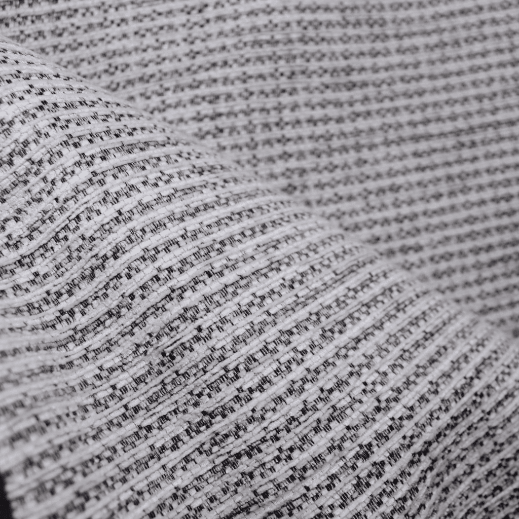 Woven Polyester & Cotton Mix Upholstery Fabric - Natural with Grey