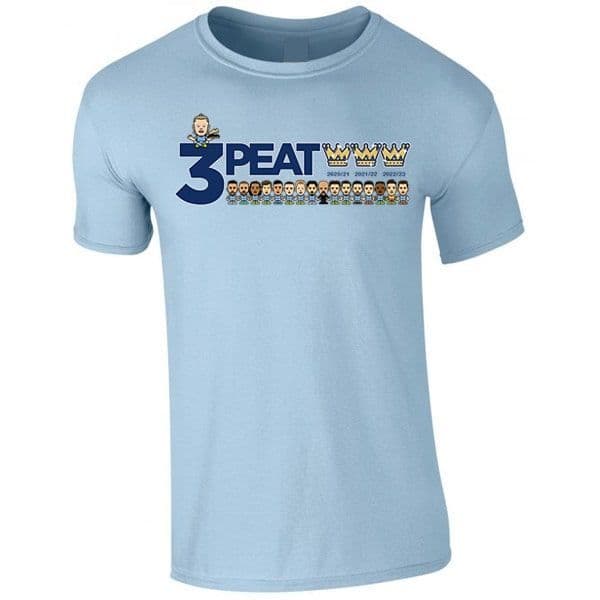 3Peat Champions Sky Blue City T-shirt