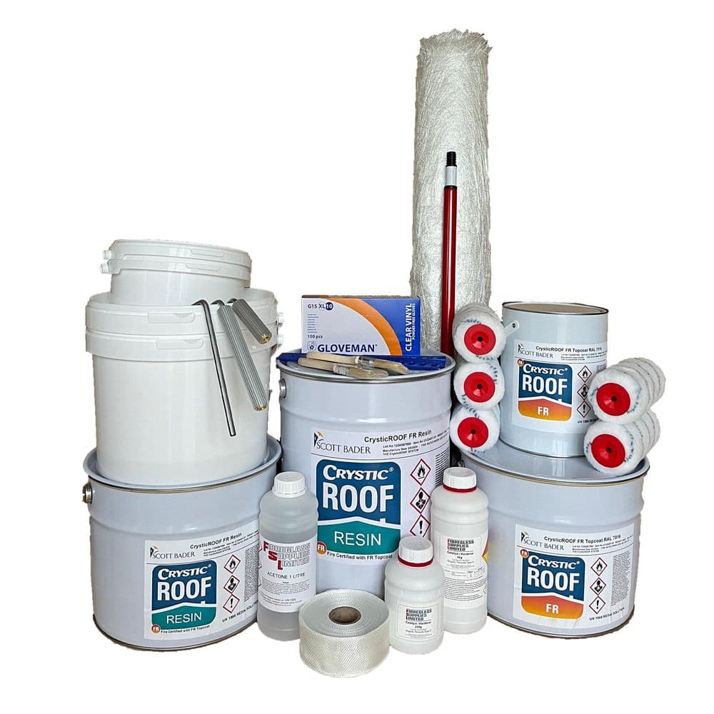 2 Layer 450g Fibreglass Roofing Kit 25sqm - Fire Rated