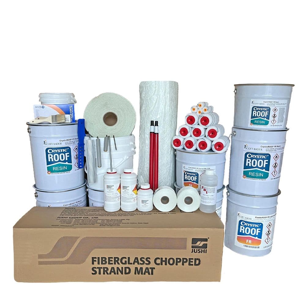 2 Layer 450g Fibreglass Roofing Kit 80sqm - Fire Rated