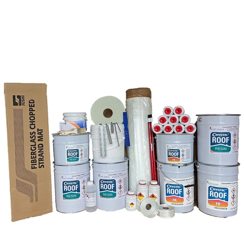 2 Layer 450g Fibreglass Roofing Kit 90sqm - Fire Rated