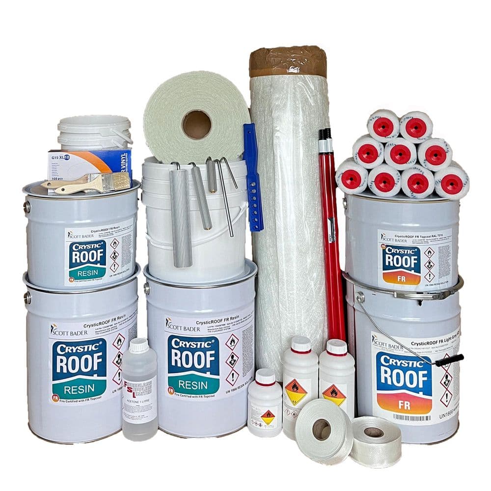 Fire Rated Premium 600g Fibreglass Roof Kit 50 Square Metre