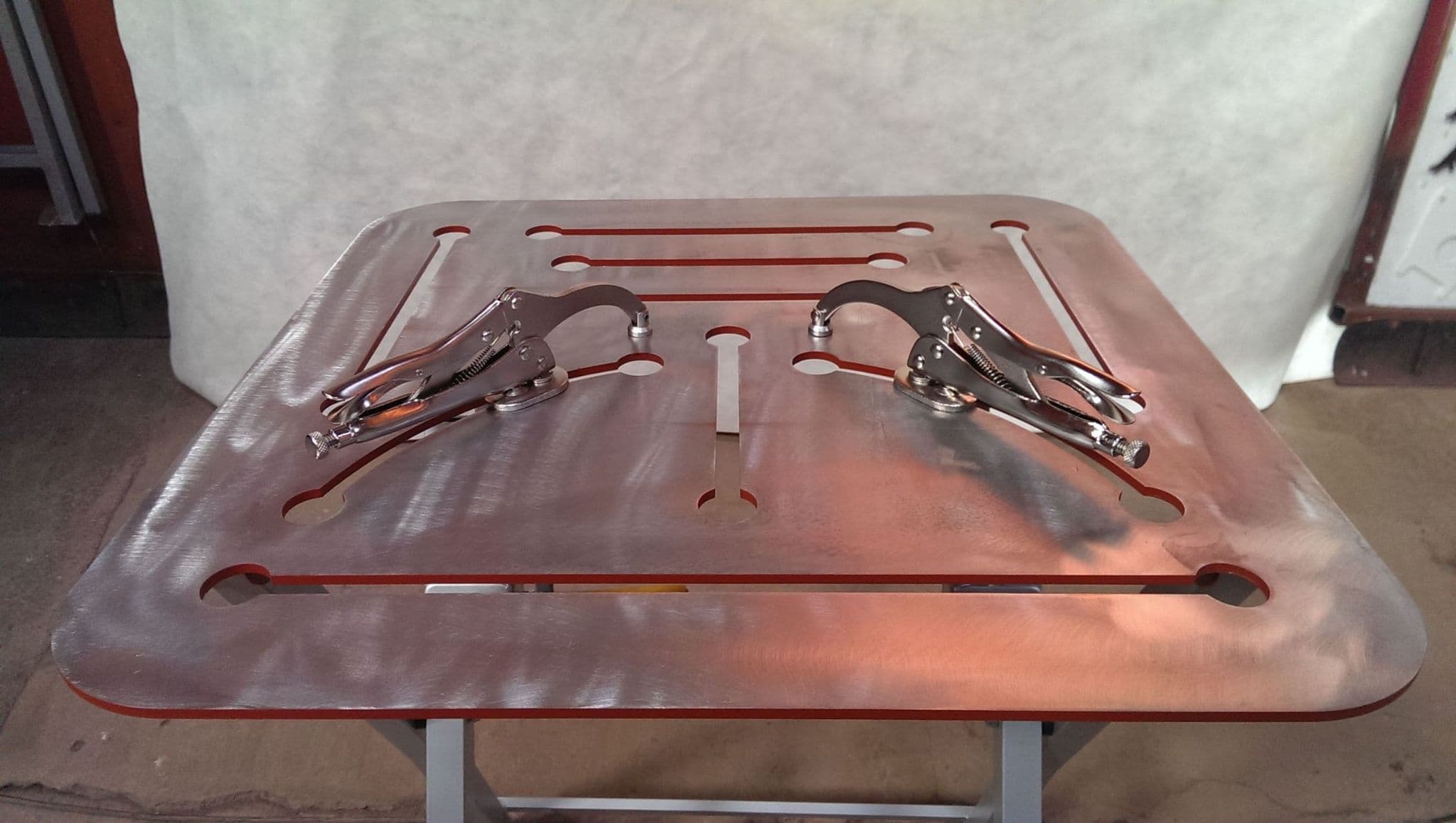 Welding Bench 600x580x6 - Laser Cut & 2 x Clamps & P&P