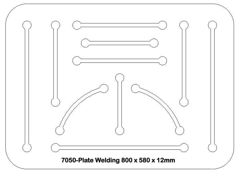 Welding Plate 800x580x12 - Laser Cut