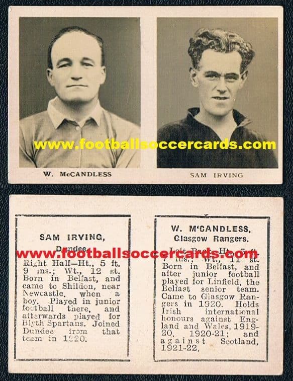 - 1922 Scottish UNCUT PAIR Rover Comic Footballers Irving DUNDEE ...