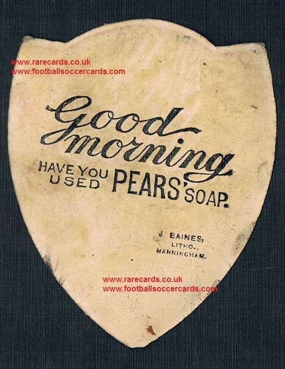 1890s Hunslet RLFC Lapping inset Baines Litho Pears Soap card