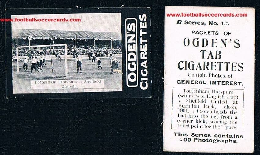 1901 Ogden s Tabs Series B Gen Ser Fatty Foulke in goal Sheffield ...