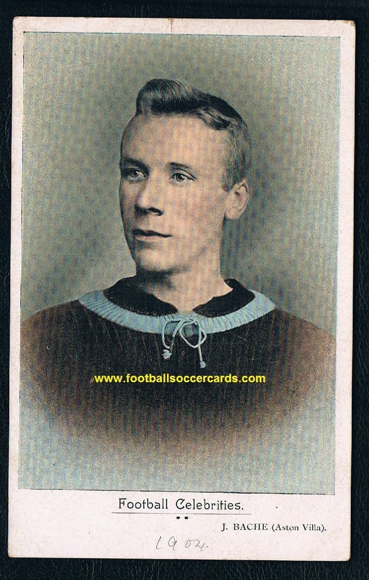 1904 Joe Bache legendary Aston Villa and England player postcard ...
