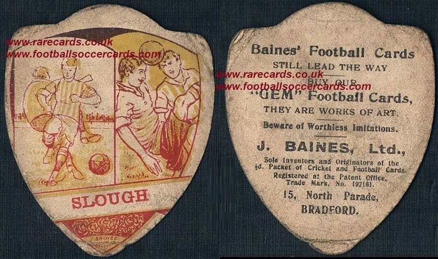 1910 Slough FC card by Baines