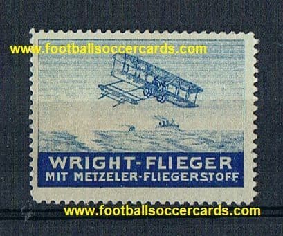 1910 Wright Brothers Kitty Hawk plane cinderella poster stamp rookie card