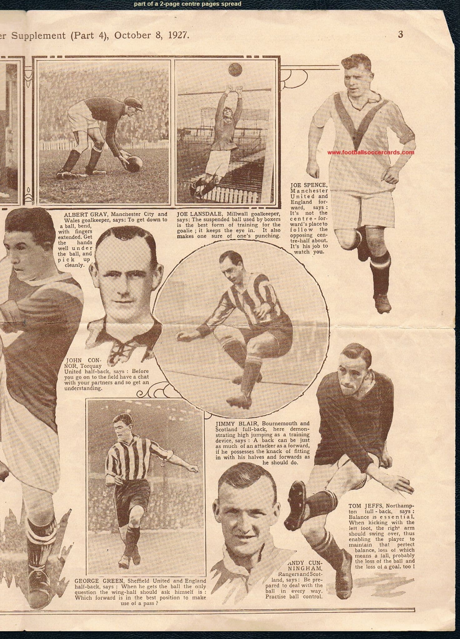1927 Dixie Dean Alec James Football Favourite Supplement Straight From ...