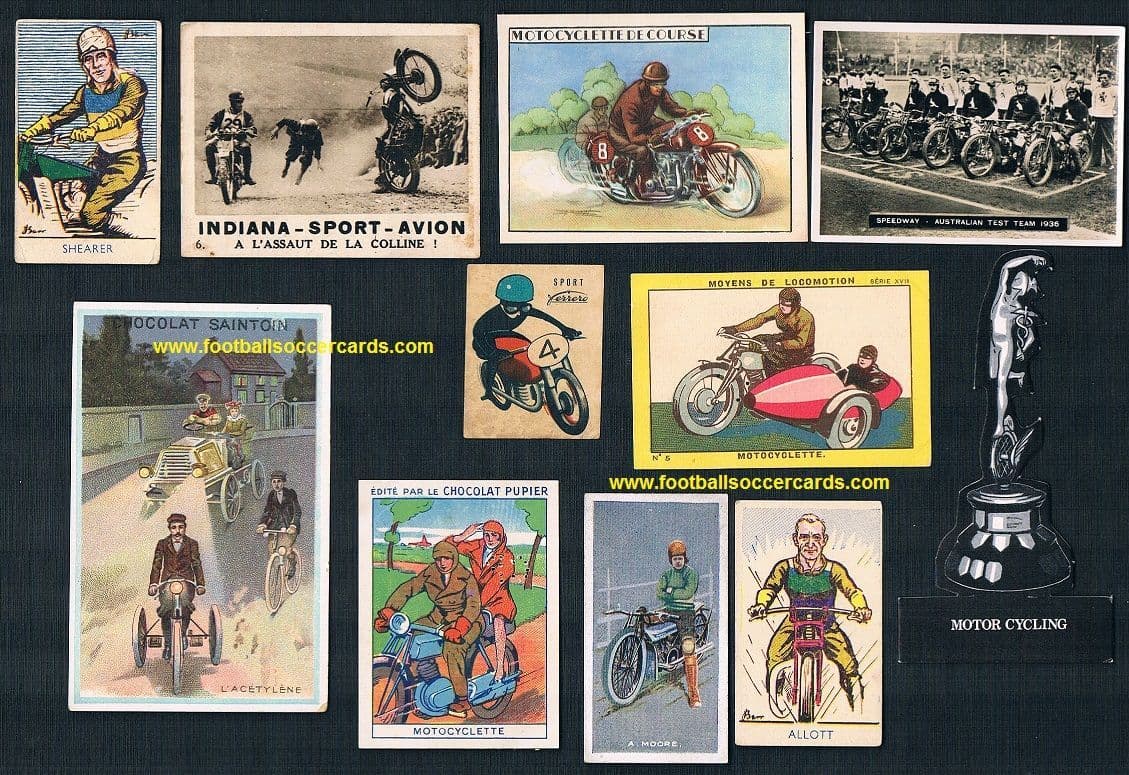 1930 -70s motorcycle cards speedway motocross 11 different motor sport ...