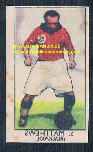 1948 Barratt Philmar Napro transfer decal Stanley Matthews Blackpool