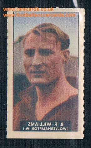 1948 Barratt WHC transfer decal Bert Williams Wolves
