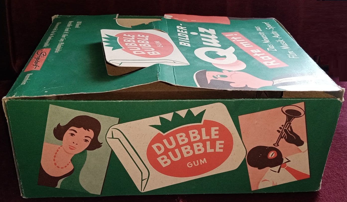 1950 s Fleer Webcosa Dubble Bubble gumcards box carton Picture Quiz gum ...