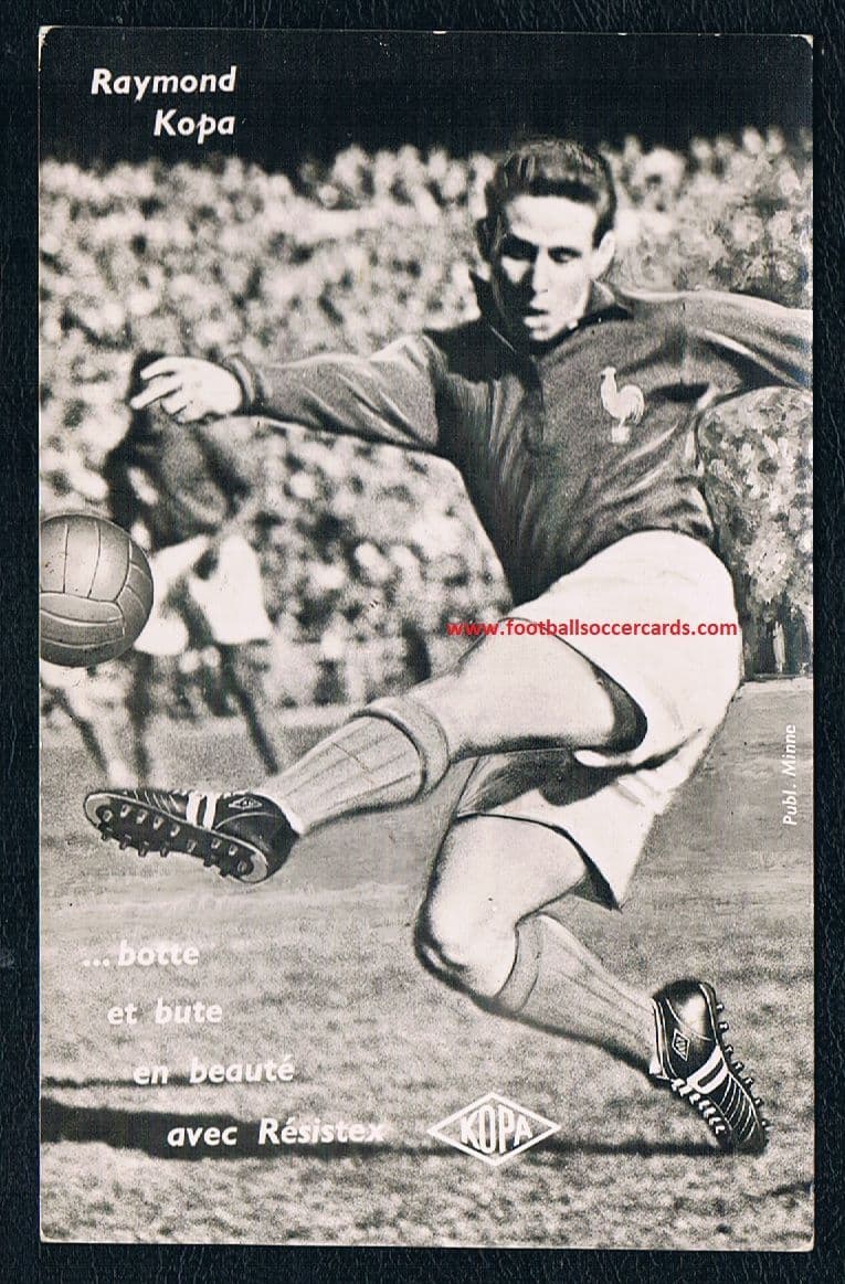 1950 s Raymond Kopa rare postcard probably from around World Cup 1958 ...