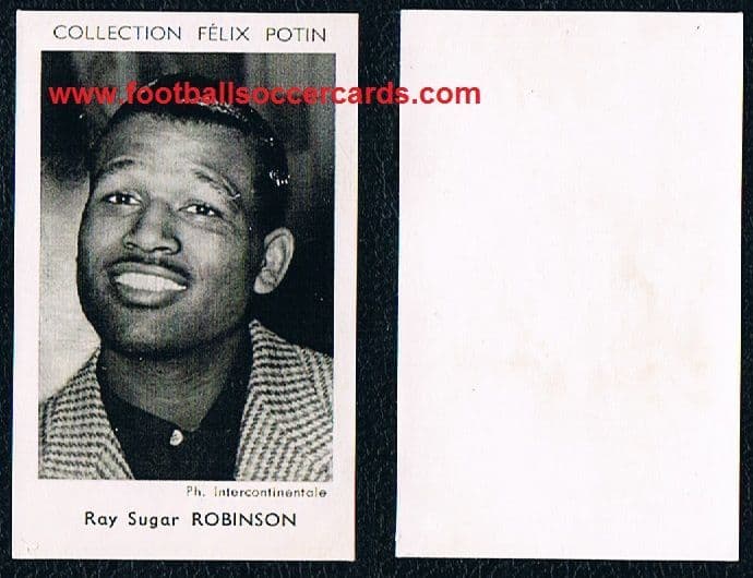 1952 Sugar Ray Robinson early card by French chocolatier Felix Potin