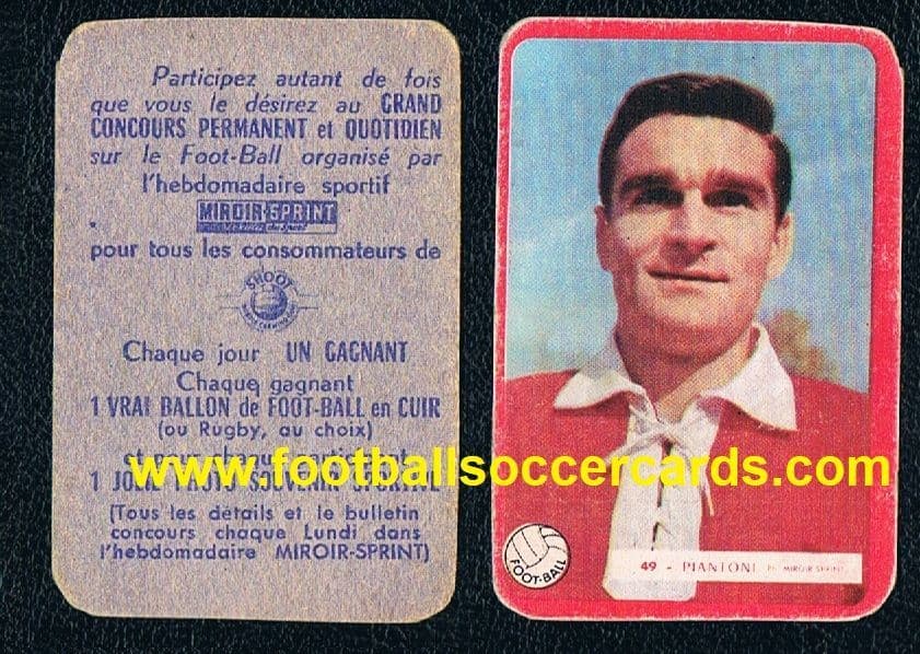 1959 -60 Roger Piantoni Shoot Gum Miroir SPrint card 49