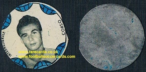 1959 VAV metal disc Mario Corso ROOKIE CARD Inter