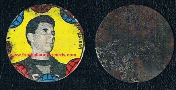 1960 VAV Cesare Maldini original METAL chase insert pog as issued rarer ...