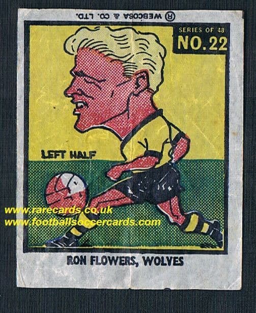 1960 Webcosa Wolves Ron Flowers original wax paper gum insert