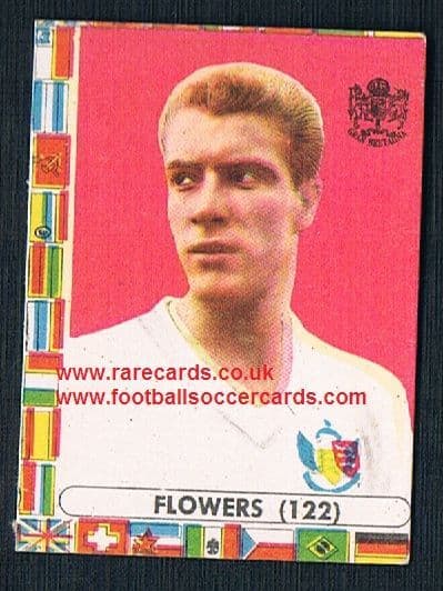 1960s Italian gum card by Lampo Ron Flowers Wolves England