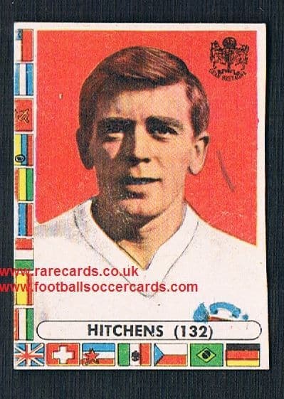 1960s Italian Lampo gum card Gerry Hitchens Cardiff Villa Worcester ...